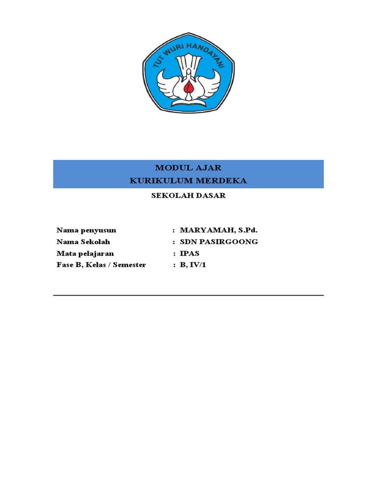 Tugas Modul Ajar Ujikom PGSD Maryamah | PDF
