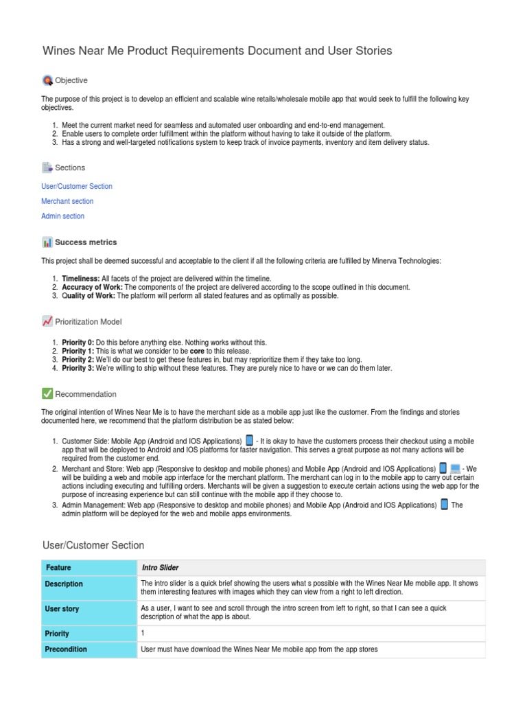 PRD Samples PDF | PDF | Mobile App | Login