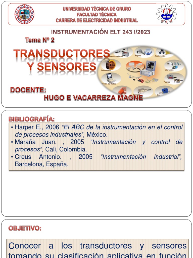 02-Transductores y Sensores PDF | PDF | Par termoeléctrico | Ligero