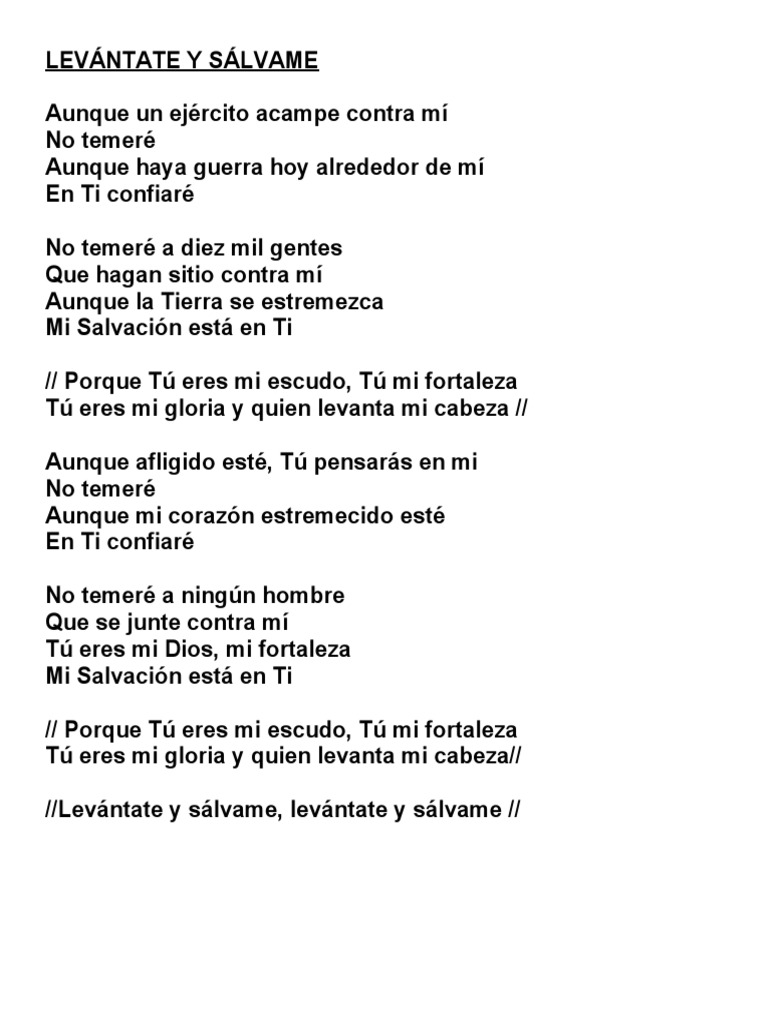 LEVÁNTATE Y SÁLVAME.docx | PDF