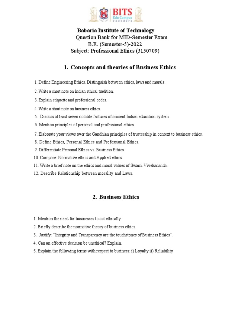 Question Bank For Midsem - SEM-5 - PE - 3150709 | PDF | Career & Growth Question Bank For Midsem - SEM-5 - PE - 3150709 | PDF | Career & Growth