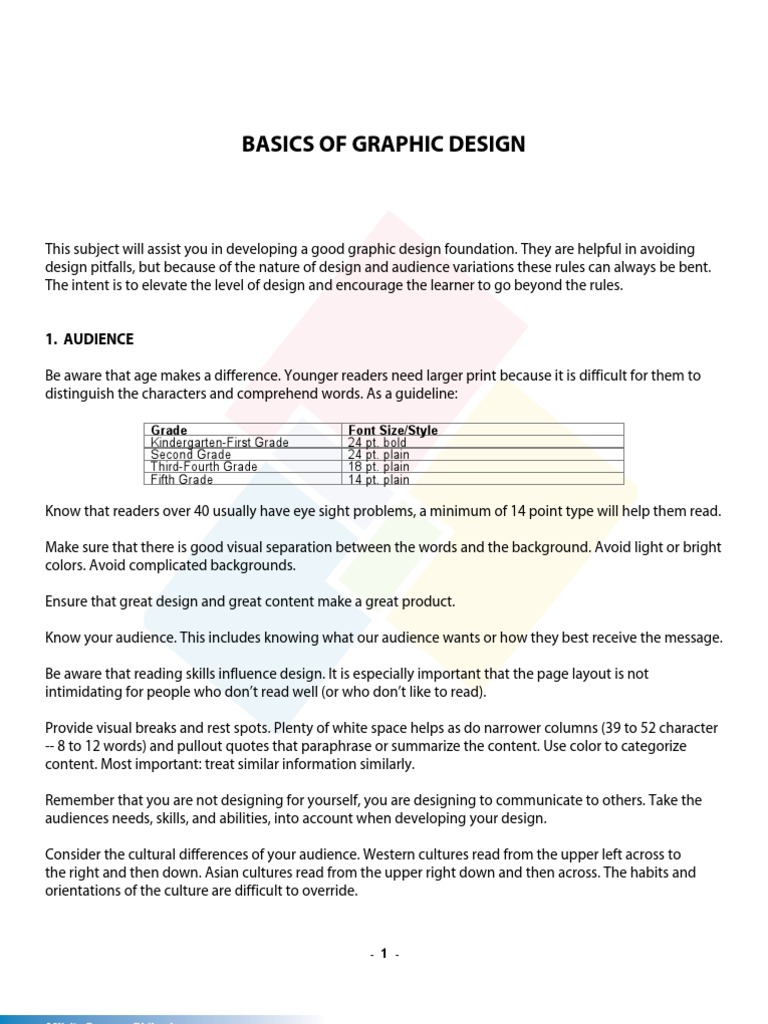 Basics of Graphic Design | PDF | Color | Page Layout