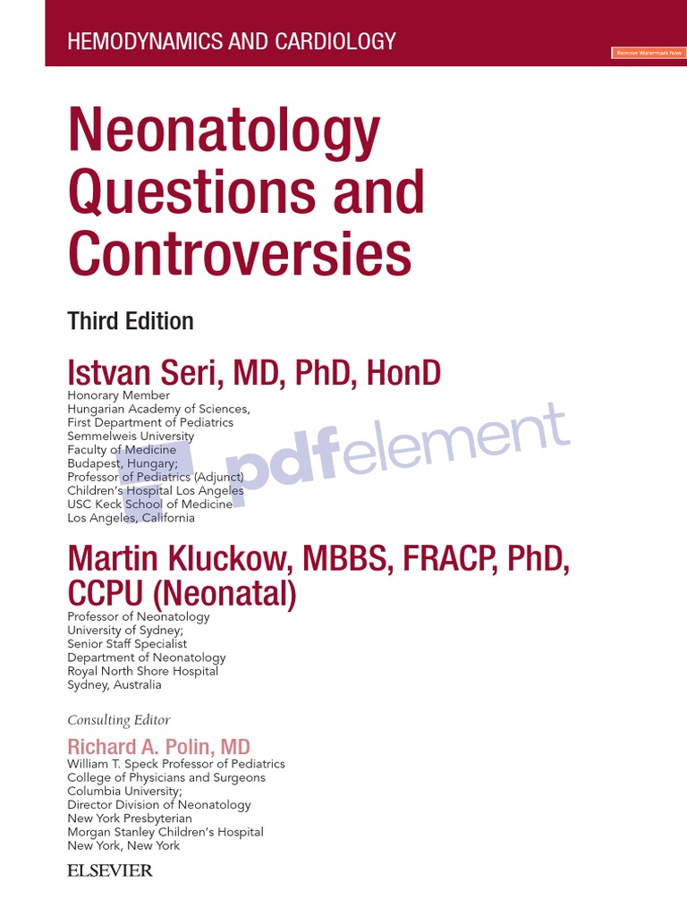 Hemodynamics And Cardiology 2019 Pdf Pdf Neonatology Cardiology