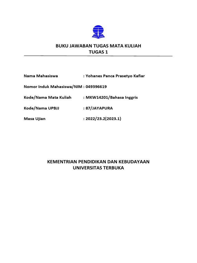 TMK 1 Bahasa Inggris | PDF | Human Communication | Communication