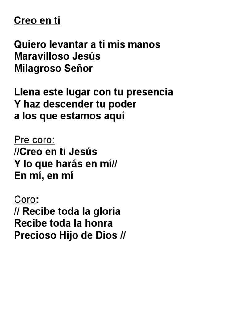 Creo en Ti (Julio Melgar) | PDF