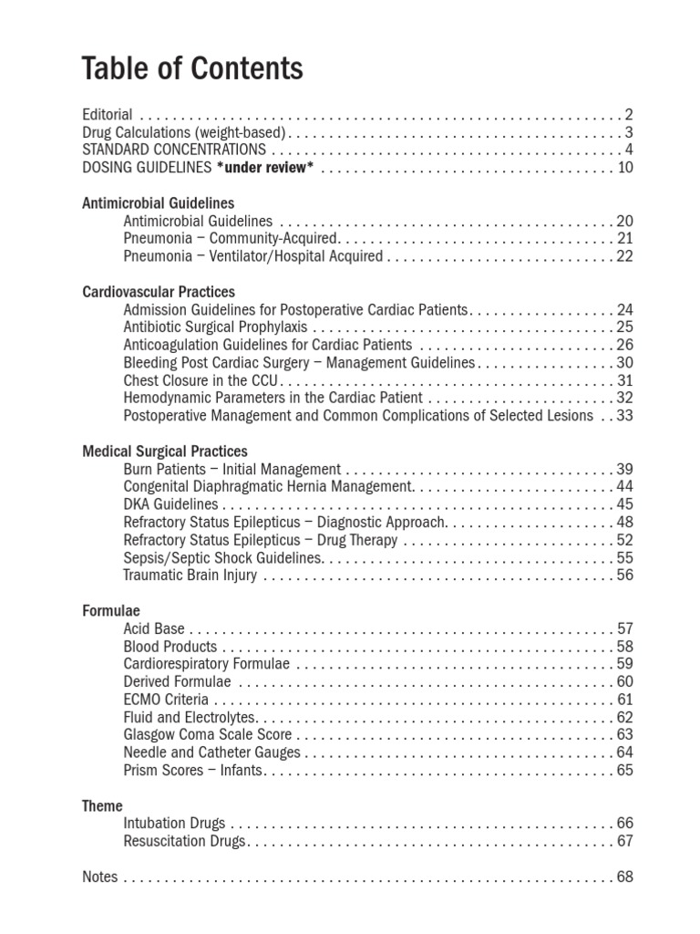 CCU Handbook Nov 2017 Update | PDF | Pneumonia | Clinical Medicine