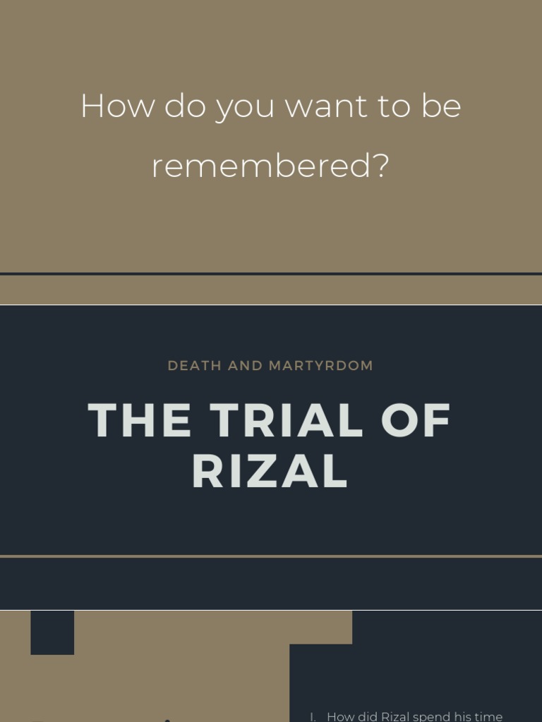 Lecture06 - The Trial of Rizal | PDF | History | Religion & Spirituality
