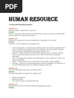 Human Resources Class 8 Ncert Notes | PDF | Mountains | Desert