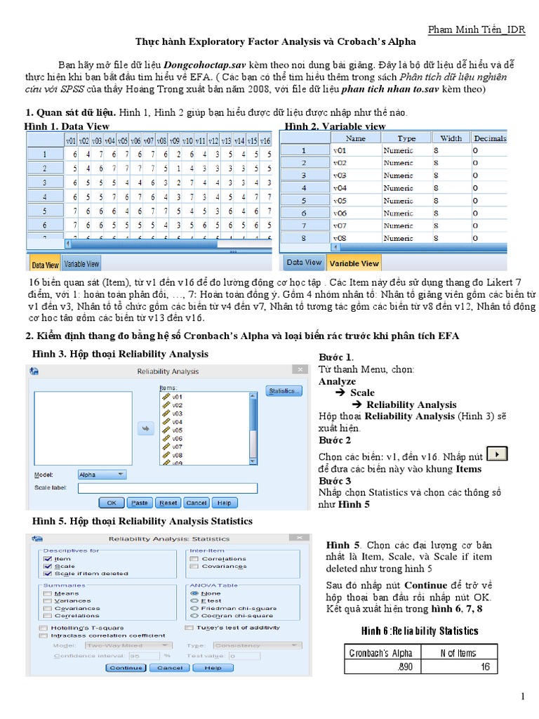 Phan Tich Nhan To Kham Pha Va Cronbach Alpha - EFA | PDF