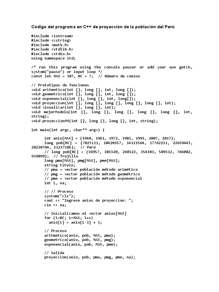 Código Del Programa en C++ | Descargar gratis PDF | C ++ | Representación del conocimiento