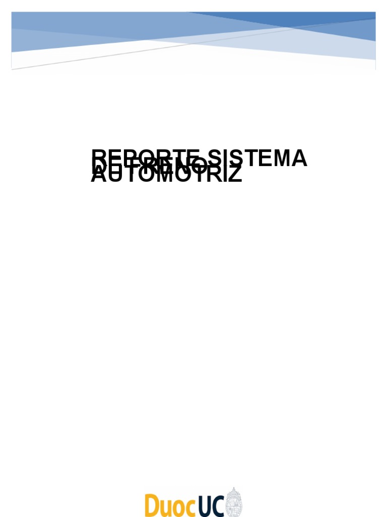 Reporte Sistema De Frenado Automotriz 2 Pdf Industria Automotriz