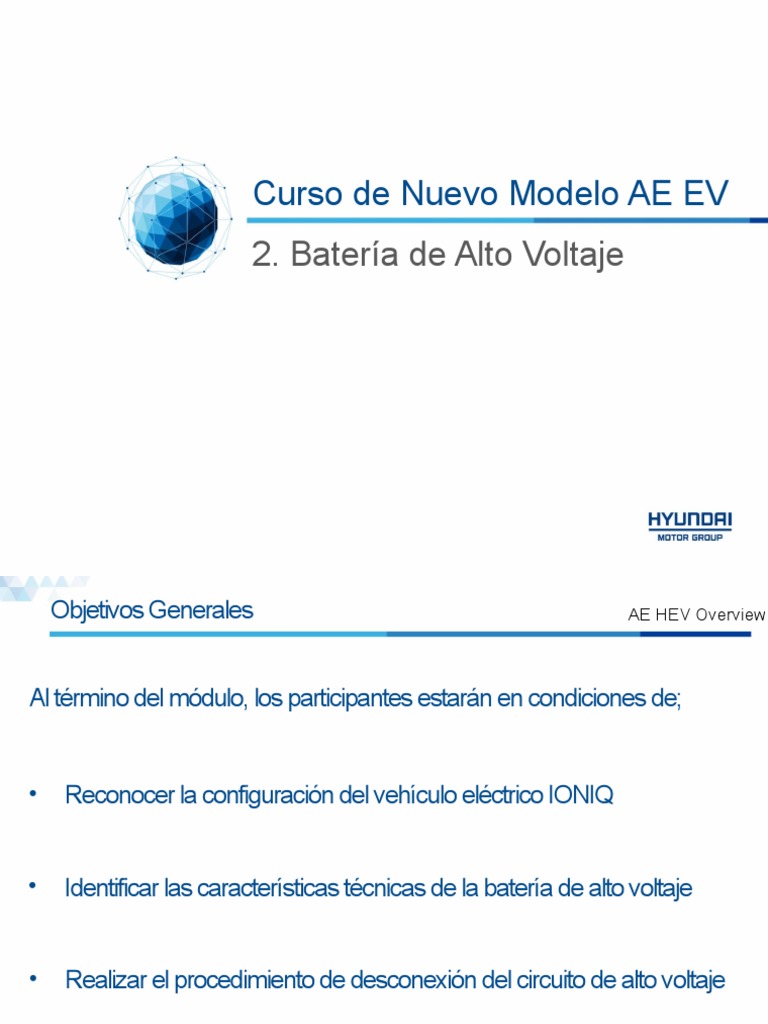 Batería de Alto Voltaje en Vehículos Eléctricos | PDF | Relé ...