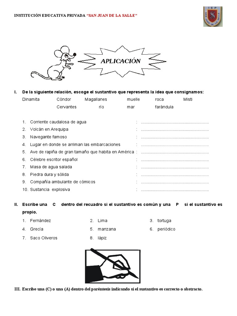 El-Sustantivo-y-sus-Clases-p 3 y 4 | PDF