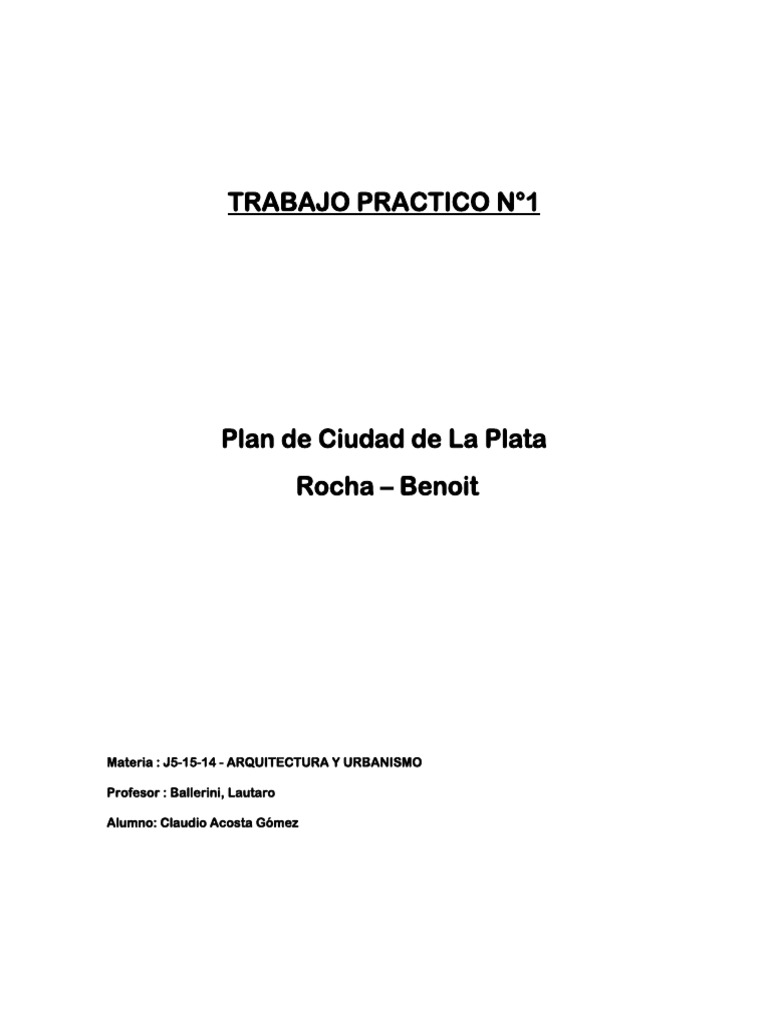 TRABAJO PRACTICO 1 Arq y Urb PDF | PDF | Buenos Aires