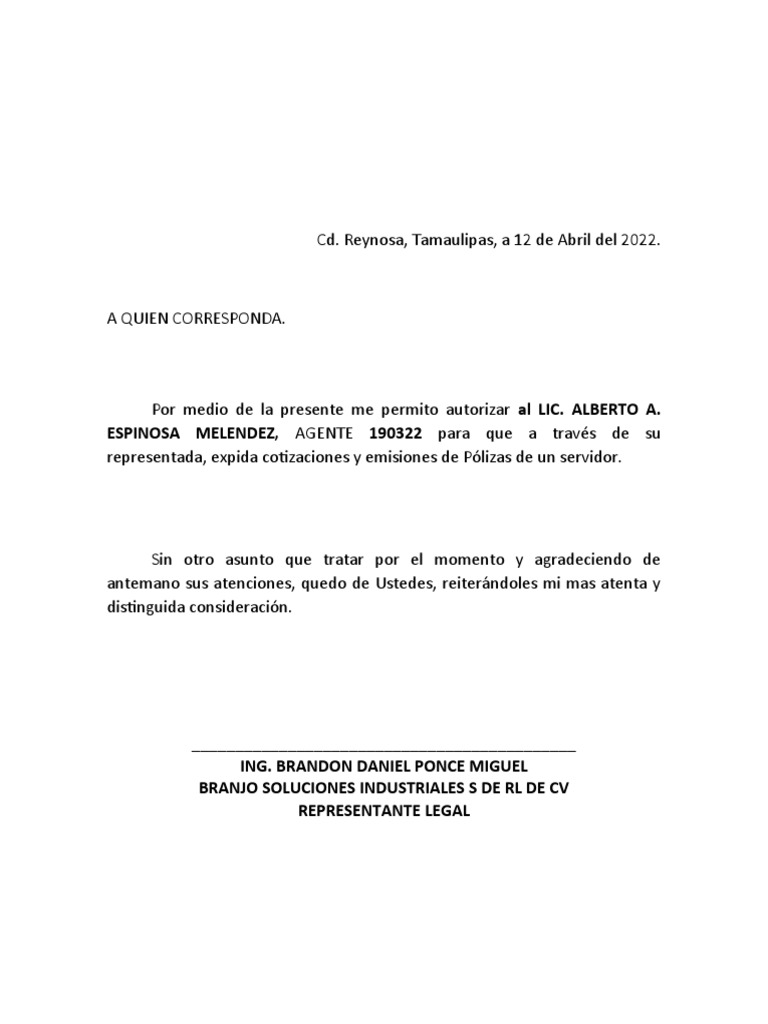 Carta Seguros Mty | PDF