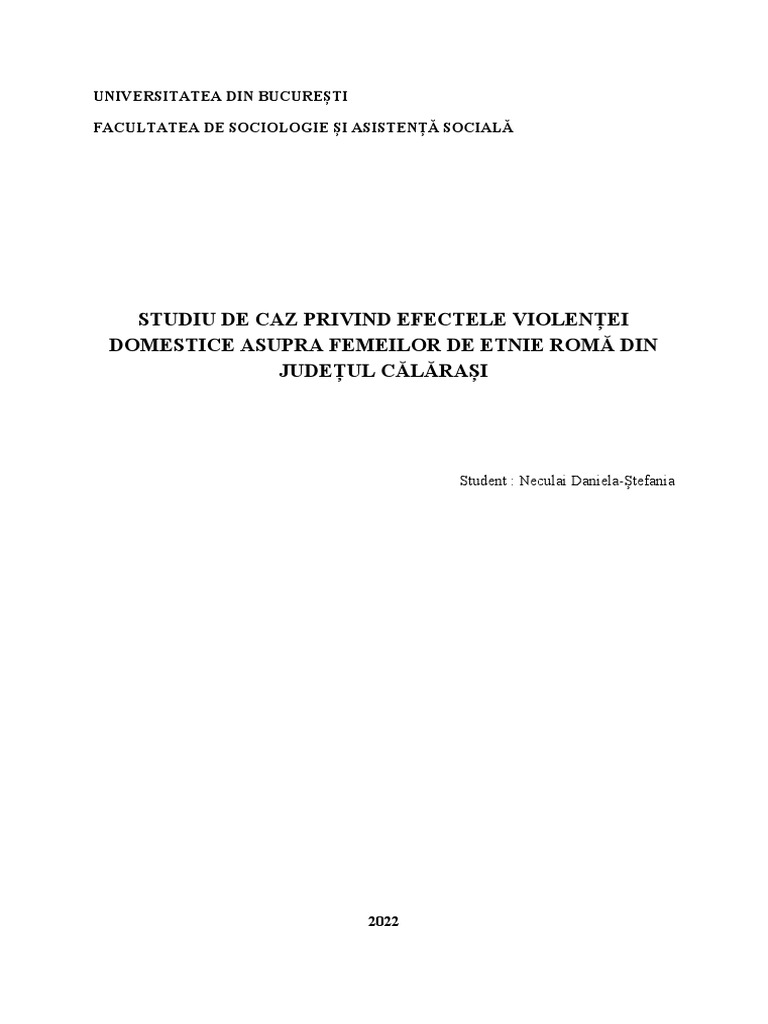 Proiect Final Cercetare | PDF