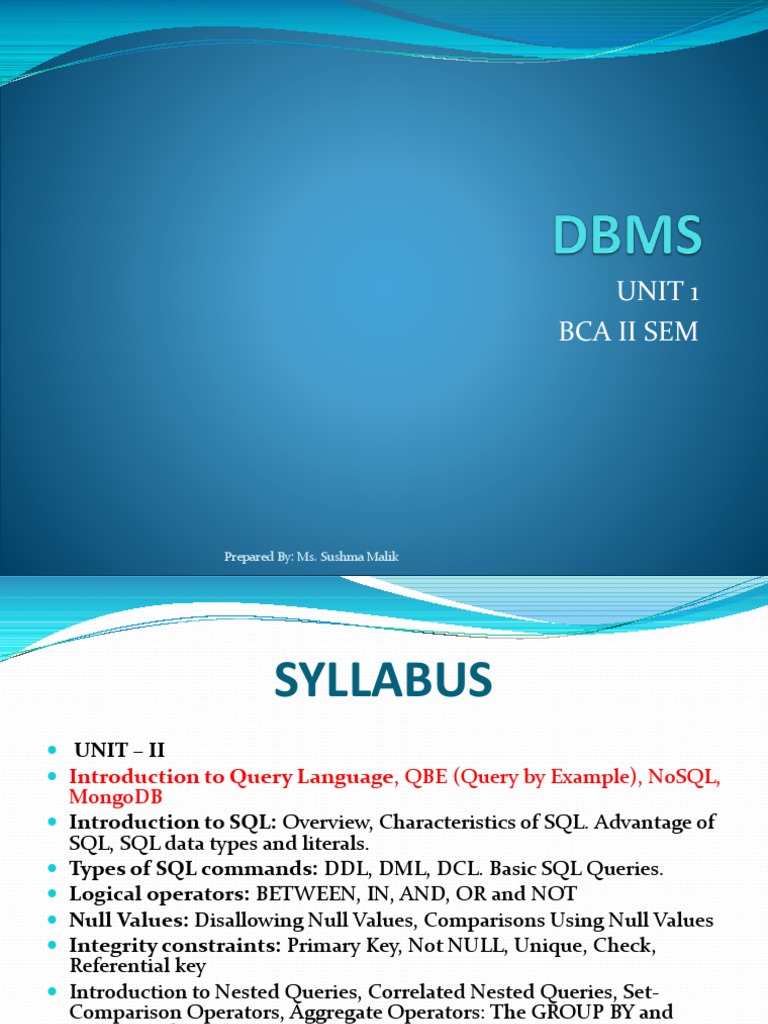 Unit 2 PDF | PDF | Relational Database | Database Index