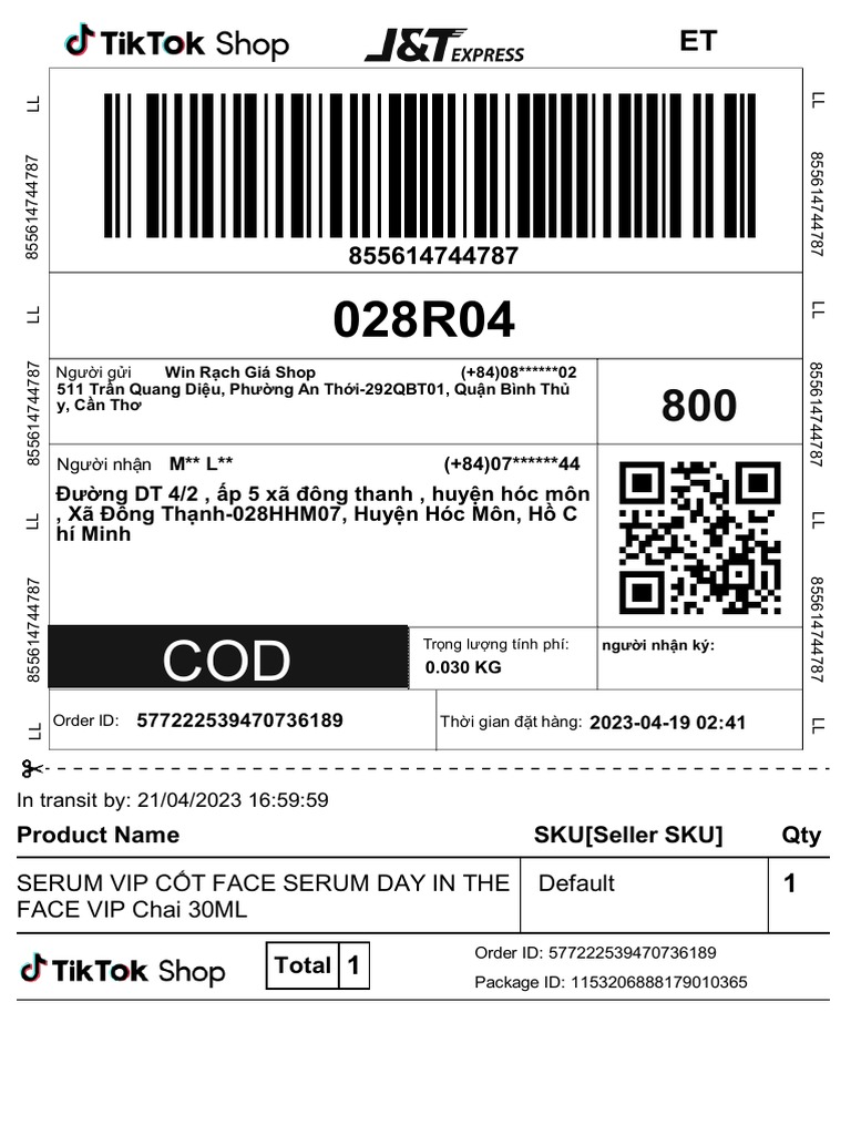 04-19 - 10-22-54 - Shipping Label+packing List PDF | PDF