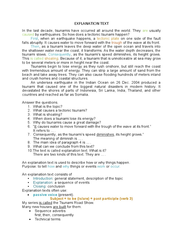 Explanation Text | PDF | Tsunami | Cancer