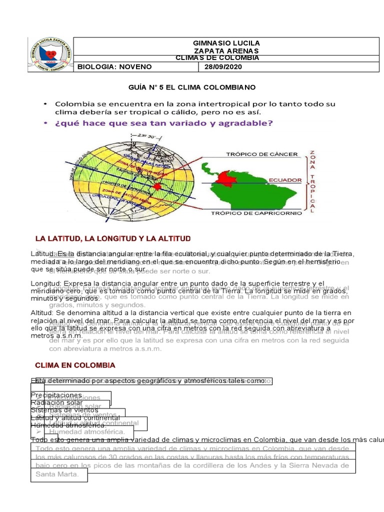 Guia Del Clima 9 | PDF | Clima | Colombia