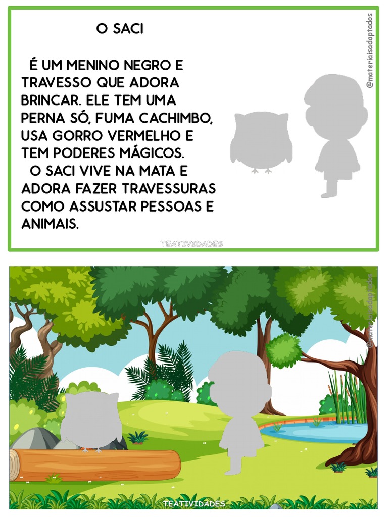 O Saci: Um personagem folclórico brasileiro travesso e mágico | PDF