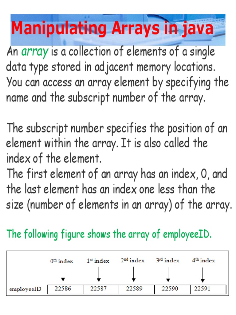 Java Arrays String Stringbuilder Sringbuffer Vector Download Free Pdf String Computer 