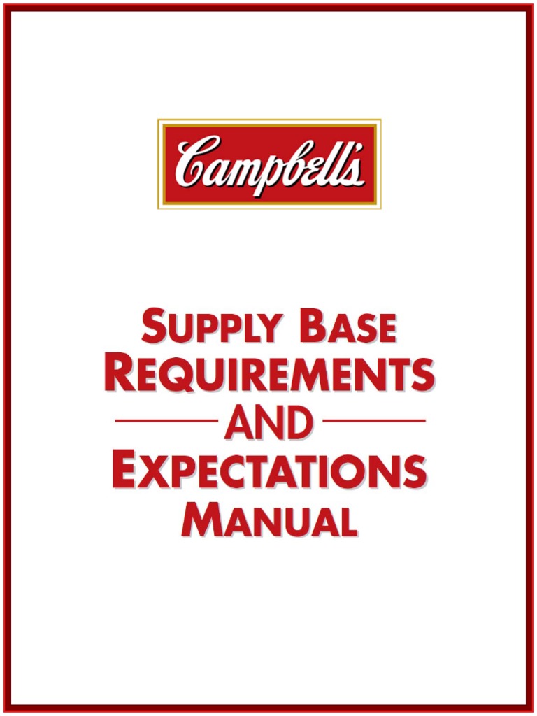 Campbell - Supply Base Requirements and Expectation Manual English ...