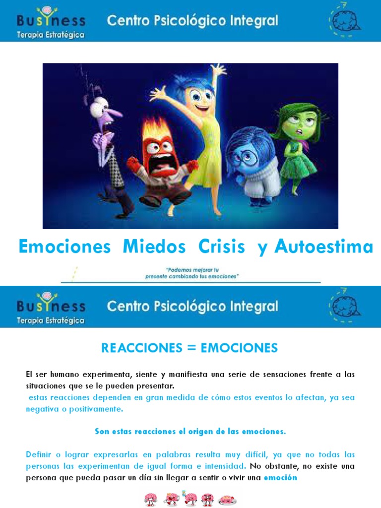 Emociones Miedos Crisis Y Autoestima Pdf Pdf Las Emociones Temor