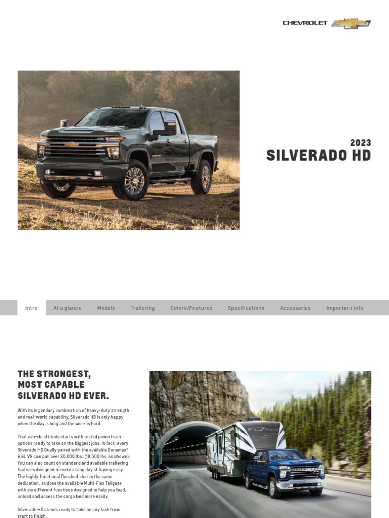 2023 Chevrolet Silveradohd Ebrochure PDF | PDF | Chevrolet Silverado ...