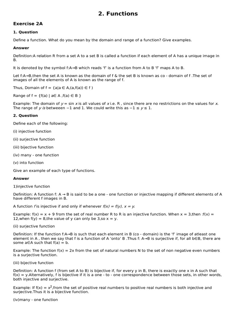 Functions Class 12 Pdf Function Mathematics Mathematical Objects 0495