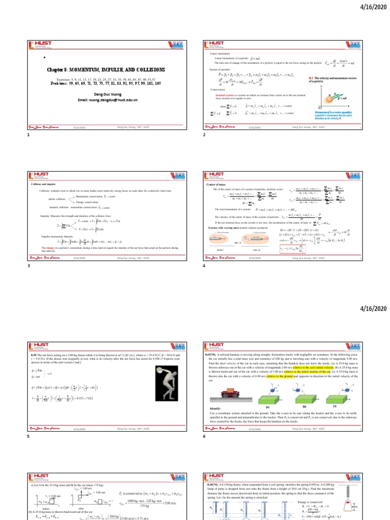 Chapter-8-MOMENTUM-IMPULSE-AND-COLLISIONS | PDF | Collision | Momentum