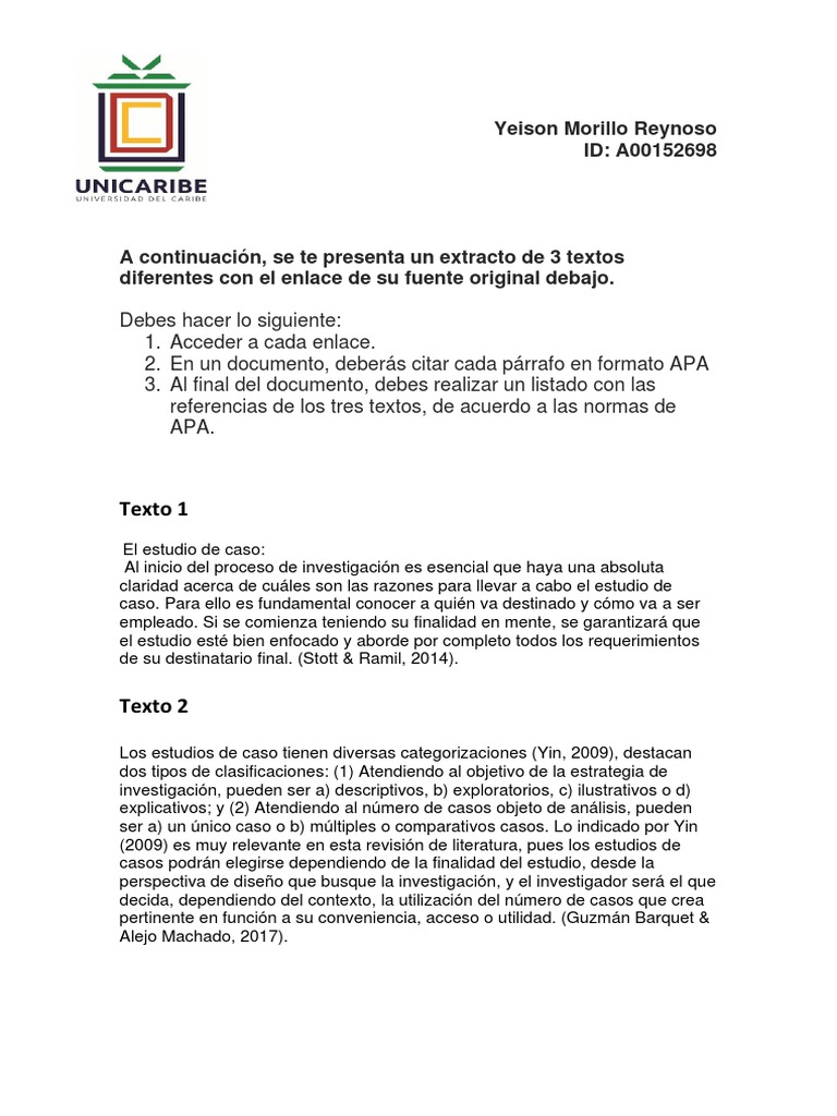 Morillo-Yeison-Práctica de APA | PDF | Caso de estudio | Estilo apa