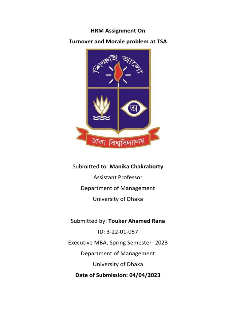 TSA Turnover and Morale Solutions | PDF | Employee Retention | Employment