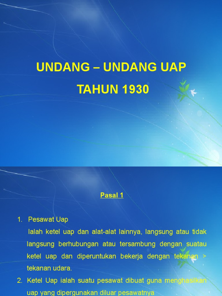 Uu Uap 1930 | PDF