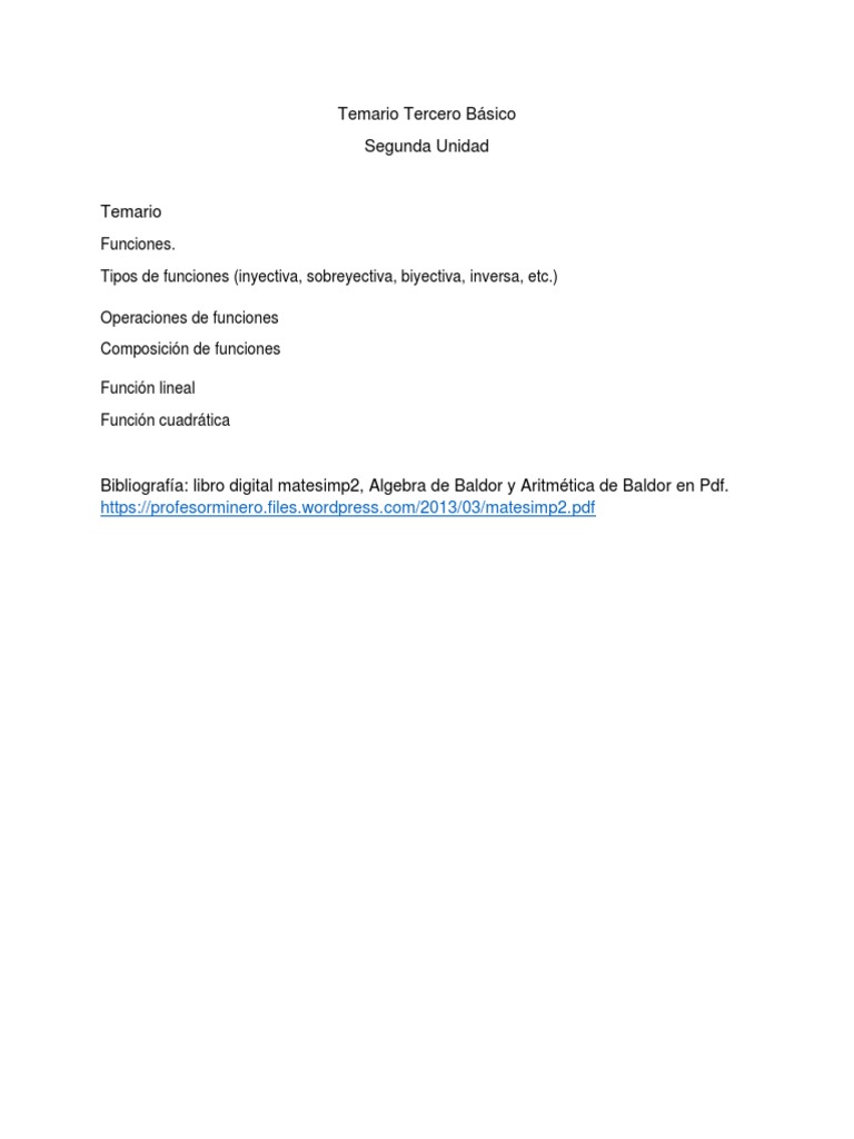 Temario de Segunda Unidad Tercero Básico PDF | PDF | Informática