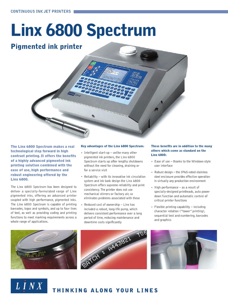 Linx 6800 Spectrum | PDF | Printer (Computing) | Design