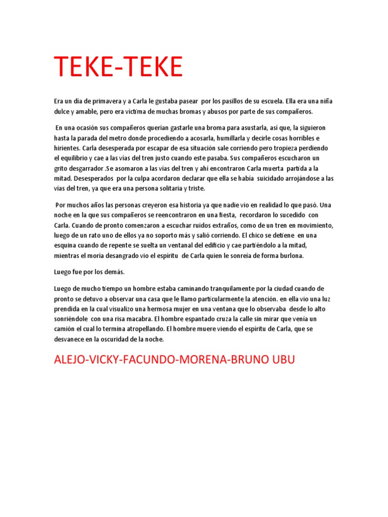 Teke Teke | PDF