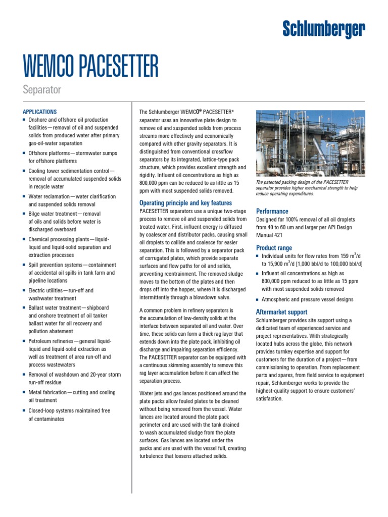 SLB - Wemco-Pacesetter-Ps | PDF | Process Engineering | Industrial ...