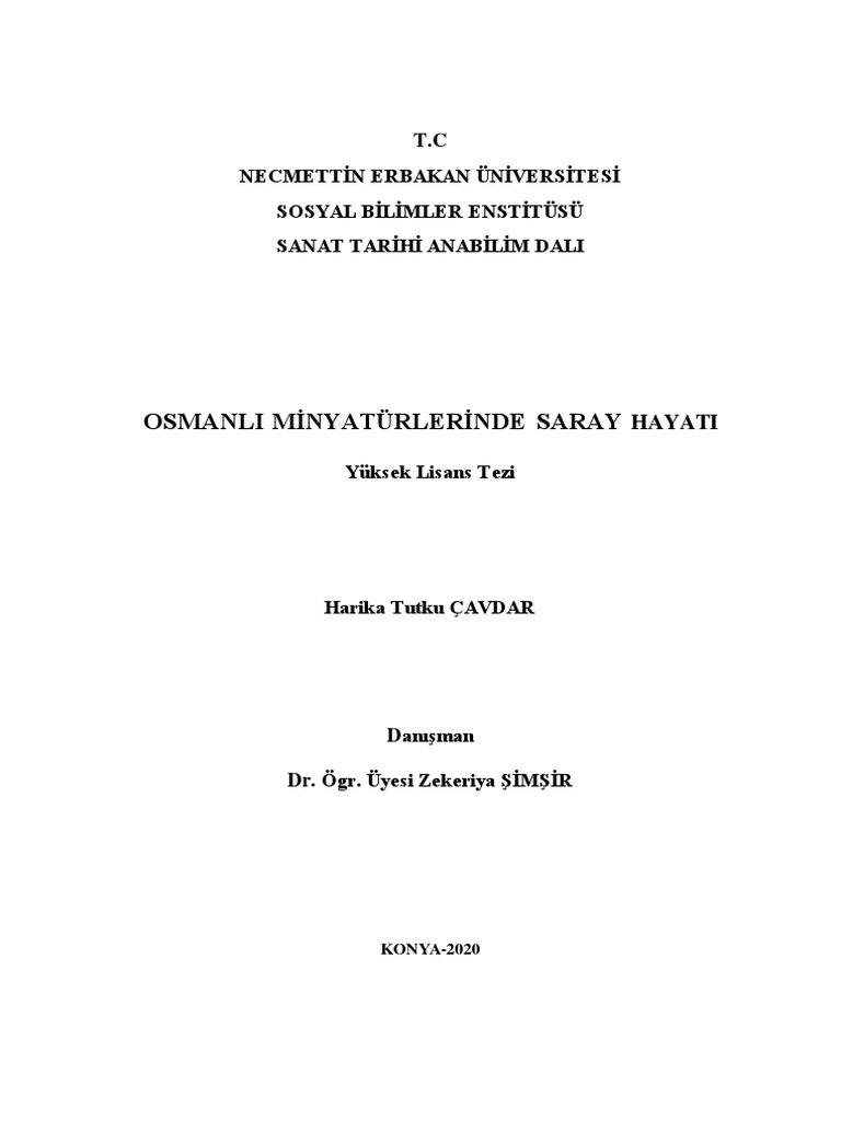 Osmanli Mi̇nyatürleri̇nde Saray Hayati | PDF