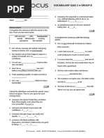 Focus 4 Unit 6 Test for Group A | PDF