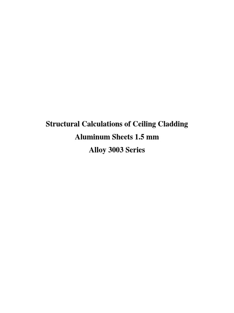 Structural Calculations of Ceiling Cladding | PDF | Strength Of ...