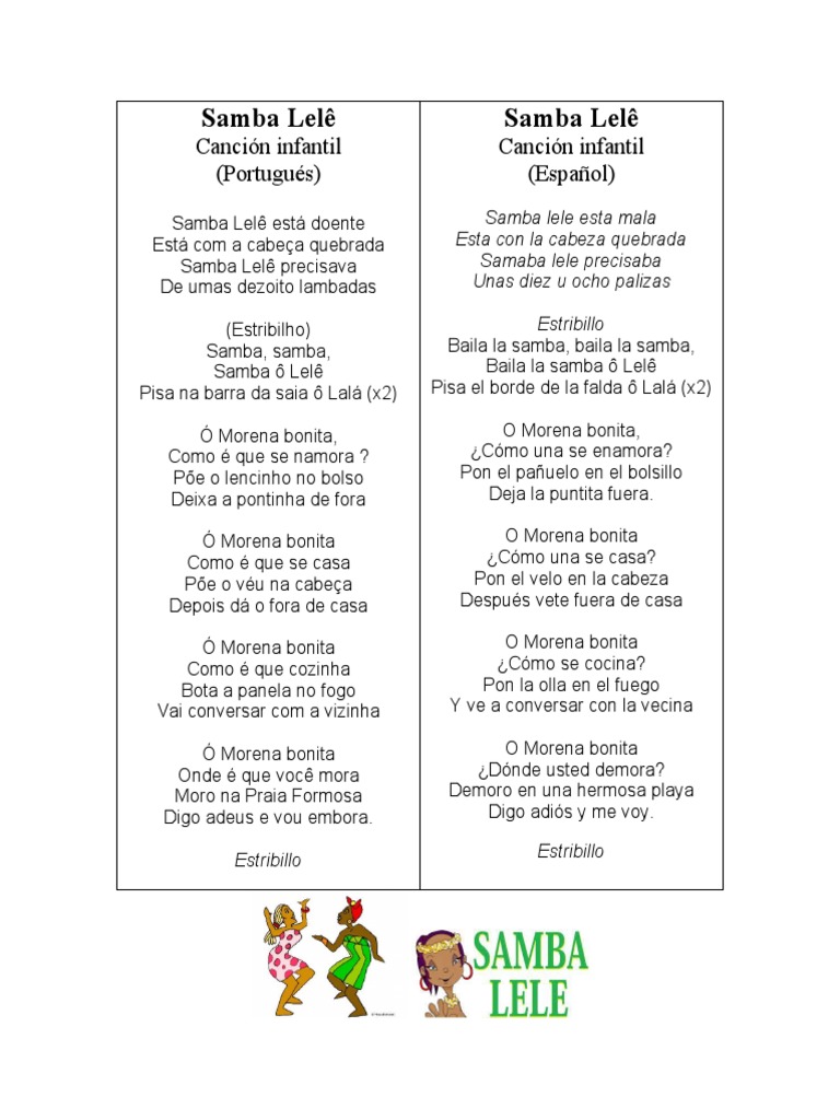 Letra de Samba Lelê en Español | PDF