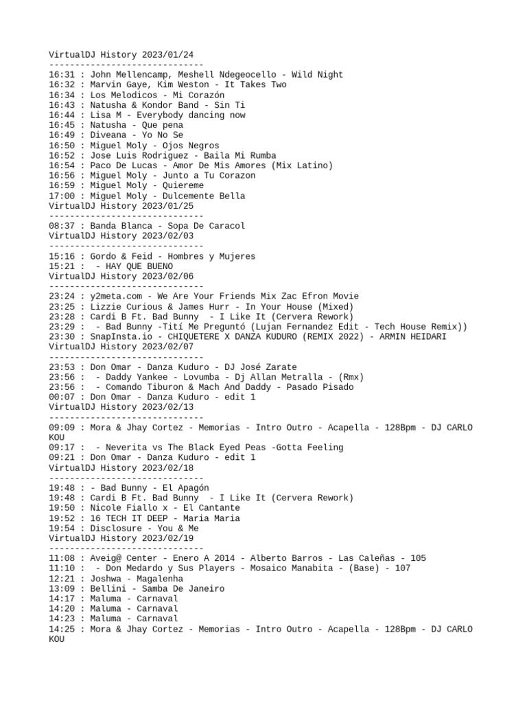 Tracklist | PDF | Músicos | Musica Latinoamericana