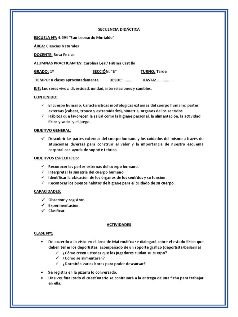 1 Secuencia Didactica Naturales Tic | PDF | Evaluación