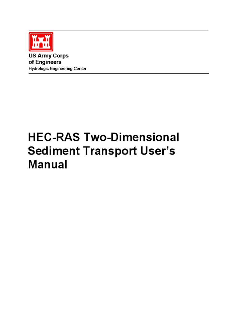 HEC-RAS 2D Sediment Transport Manual | PDF | Sediment | Earth Sciences