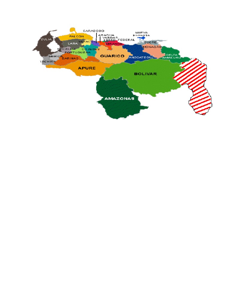 Mapas de Venezuela Con Sus Estados y Capitales | PDF