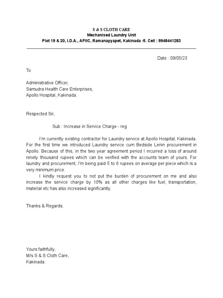Letter To Apollo Adminstrative Officer | PDF