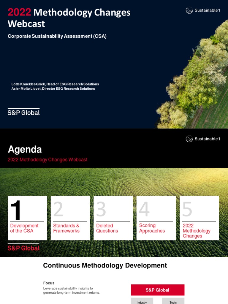 Apresentation_Methodology_CSA - ESG | PDF | Climate Change Mitigation | Sustainability