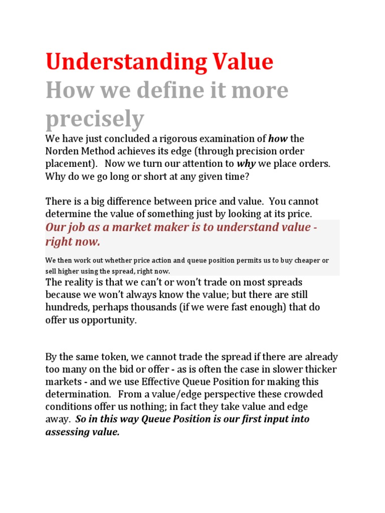 1.understanding Value | PDF | Prices | Technical Analysis