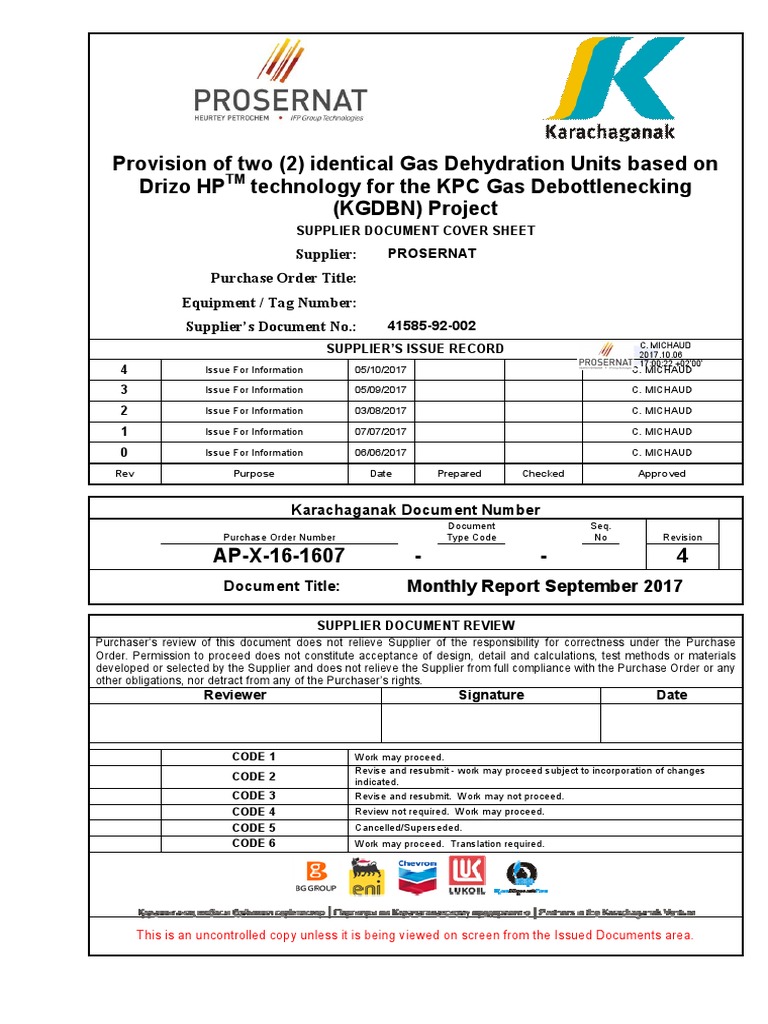 Monthly Report September 2017 PDF | PDF | Chemical Engineering ...